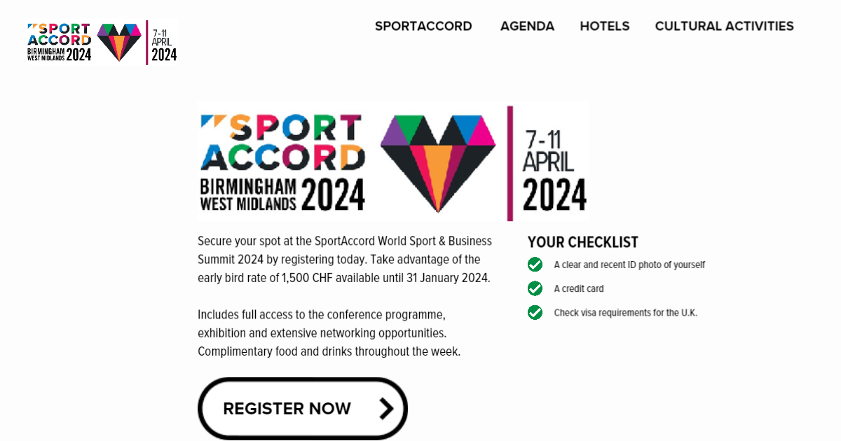 SportAccord World Sport & Business Summit 2024